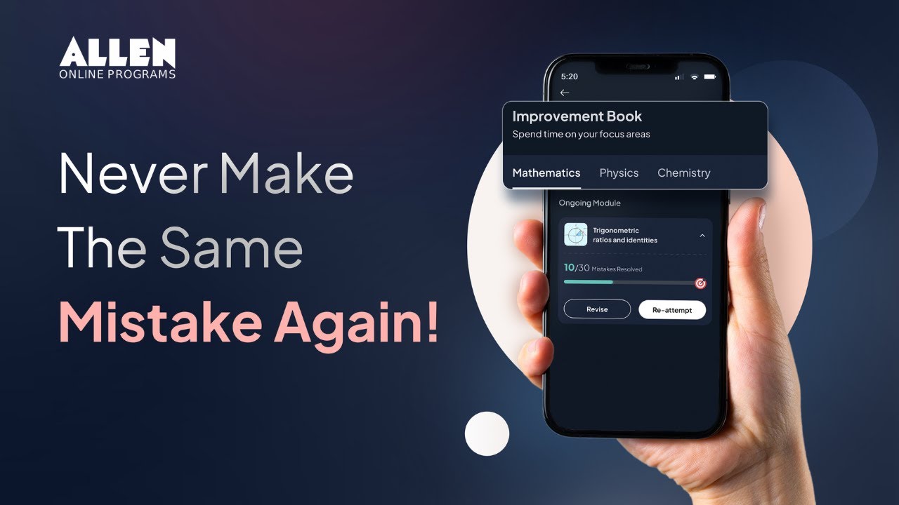 ALLEN App Walkthrough — How to use the Improvement Book? | How to use ...