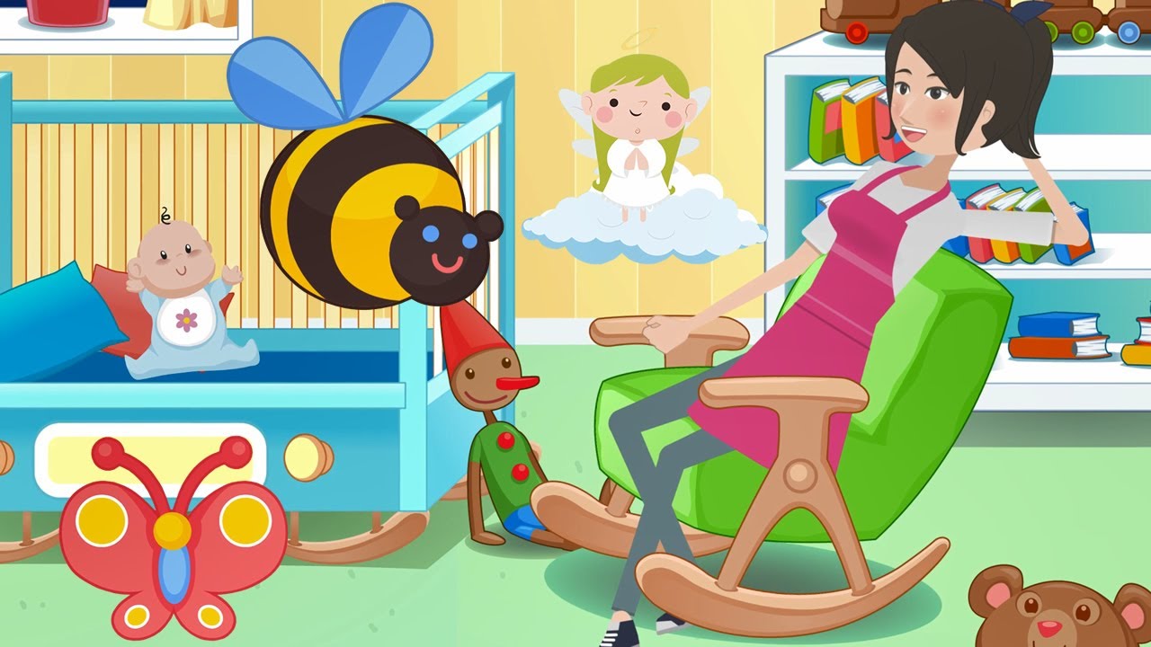 Rock A Bye Baby Nursery Rhymes kids song Rock Baby cartoons kids ...