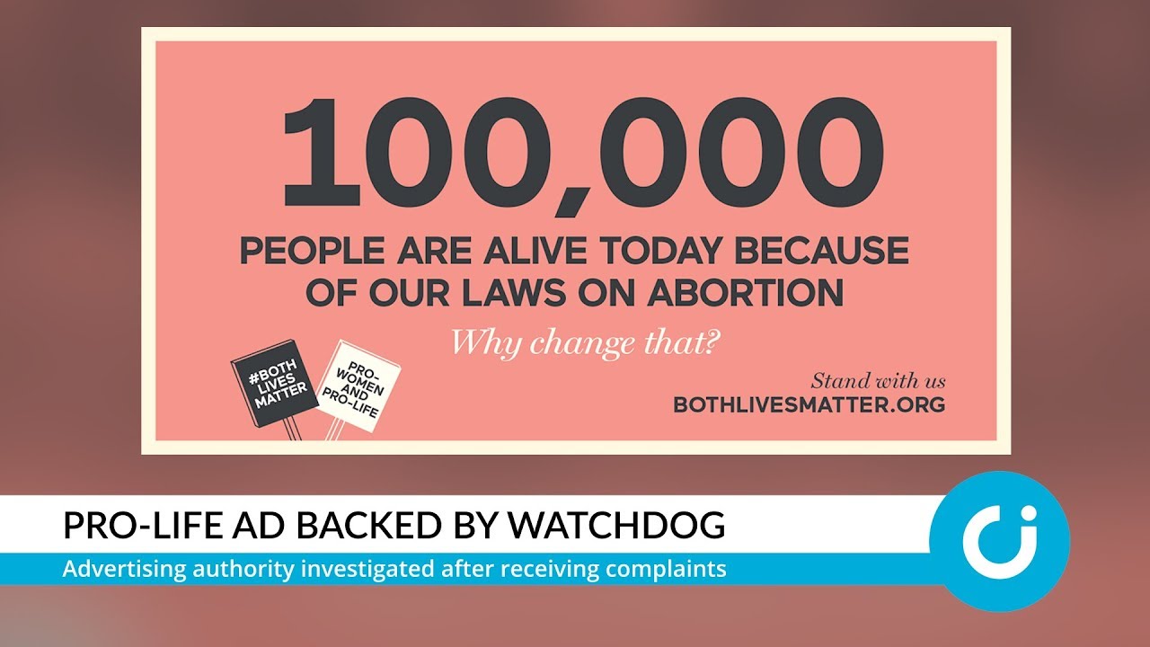 Pro-life ad backed by watchdog - YouTube