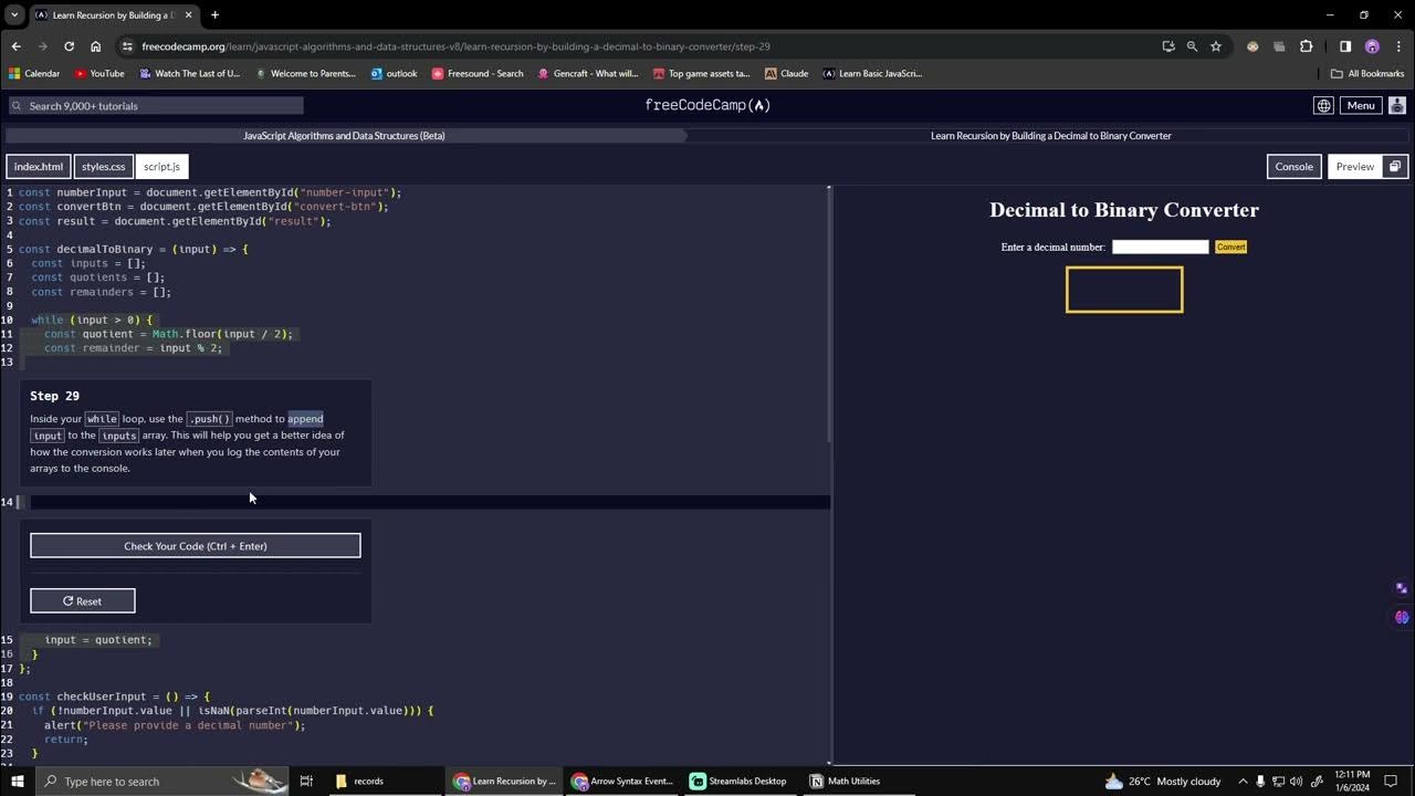 Building a Decimal to Binary Converter 29 - YouTube
