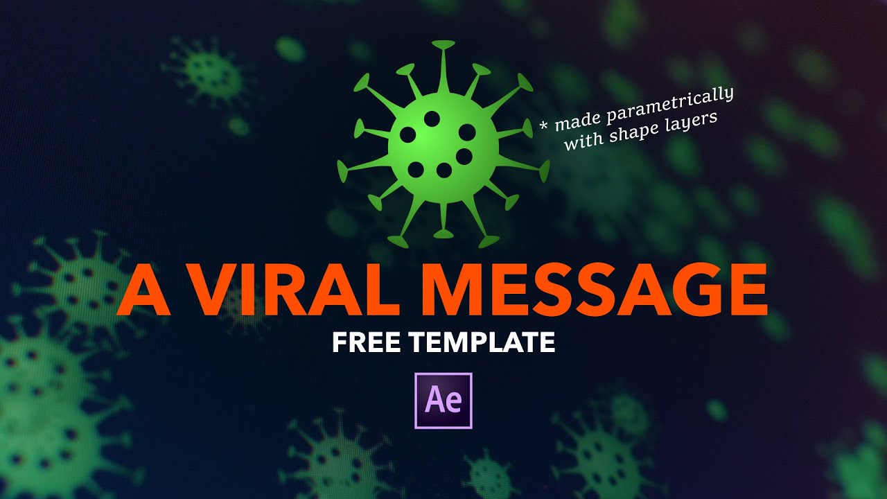 A Viral Message | Free After Effects Template - YouTube