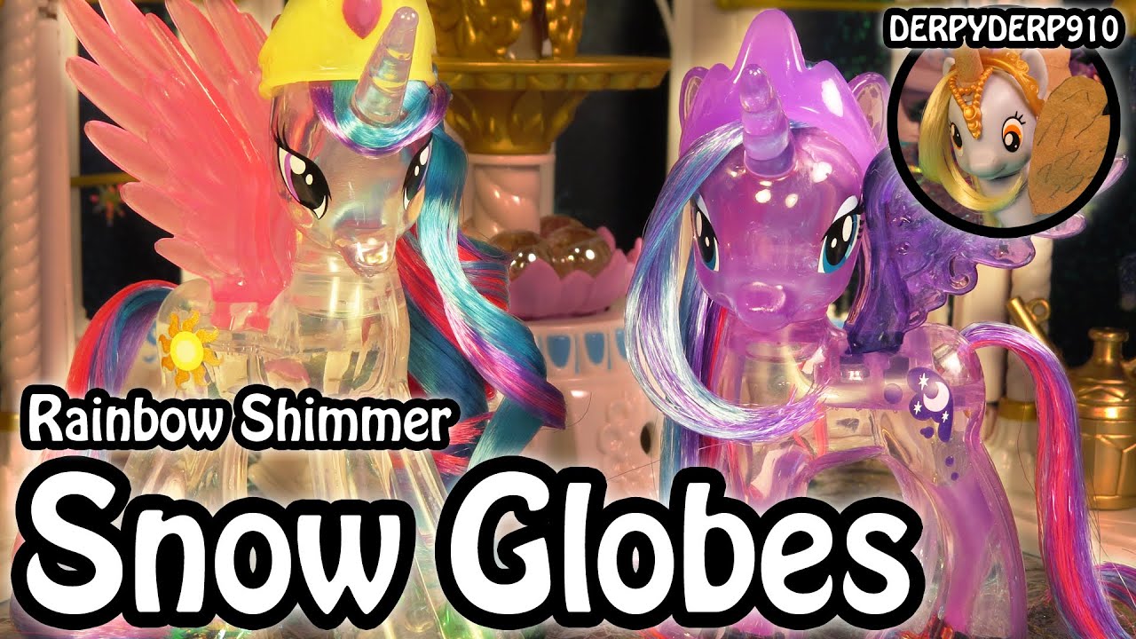 MLP Derpy-io 1: Rainbow Shimmer Princess Celestia & Luna Snow Globe My ...