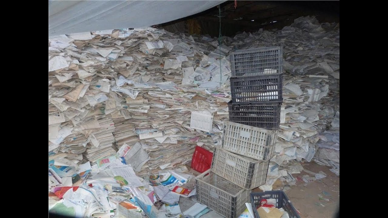 how do they recycle waste books paper to new toilet paper - YouTube