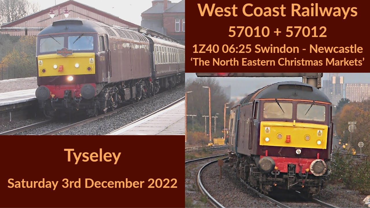 West Coast Railways Class 57's 57010 + 57012 @ Tyseley | Saturday 3rd ...