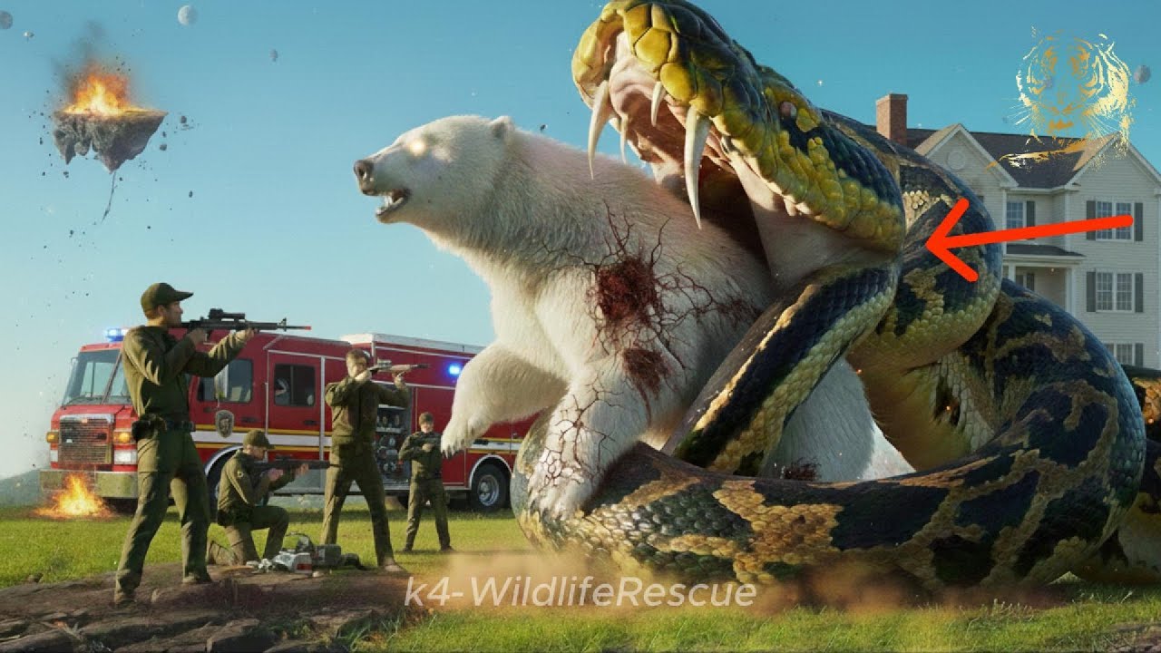 Real Life Police Heroes Confront Huge Python To Save Helpless Polar ...