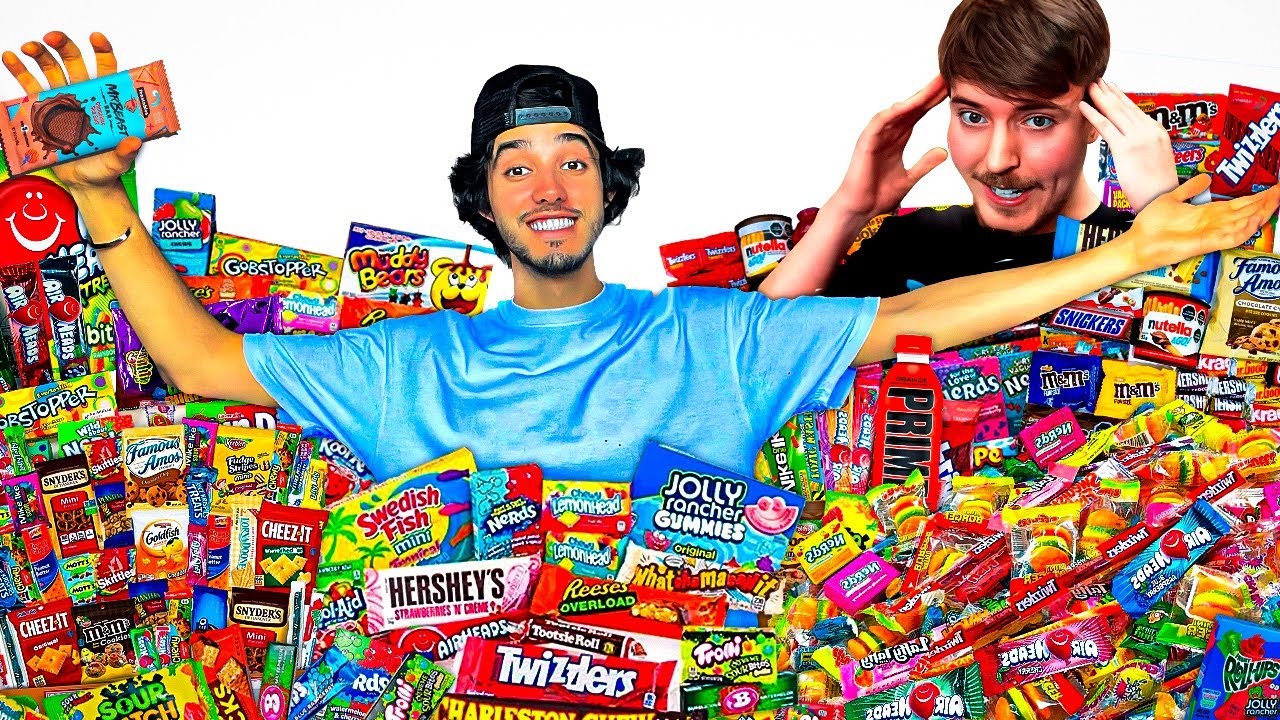 COMPRÉ TODO EN ESTA TIENDA AMERICANA + CHOCOLATE DE MRBEAST | Ricky ...