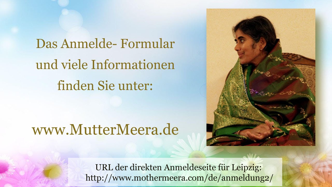 Mutter Meera Darshan, Segen in Stille - Leipzig - YouTube