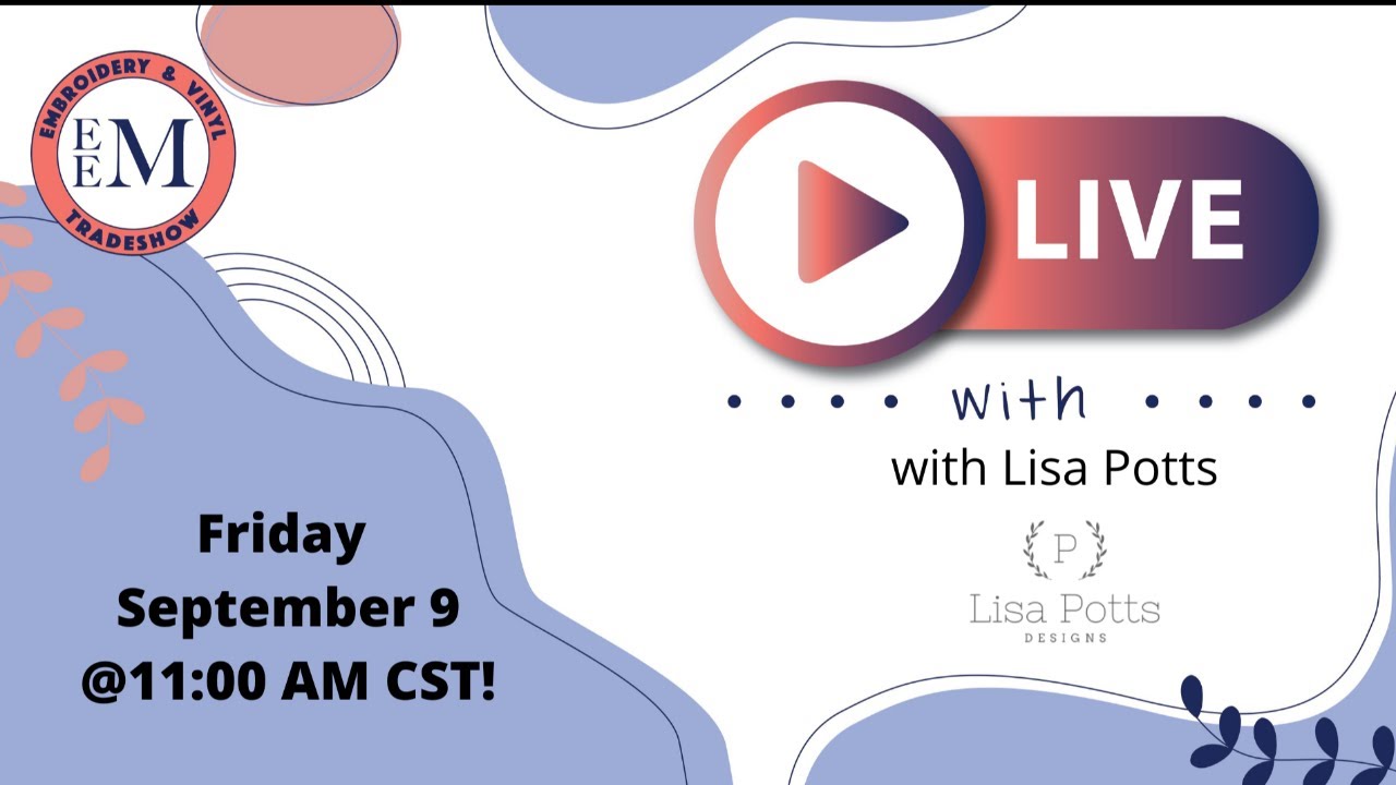 Everything Embroidery Market Vendor Live with Lisa Potts - YouTube