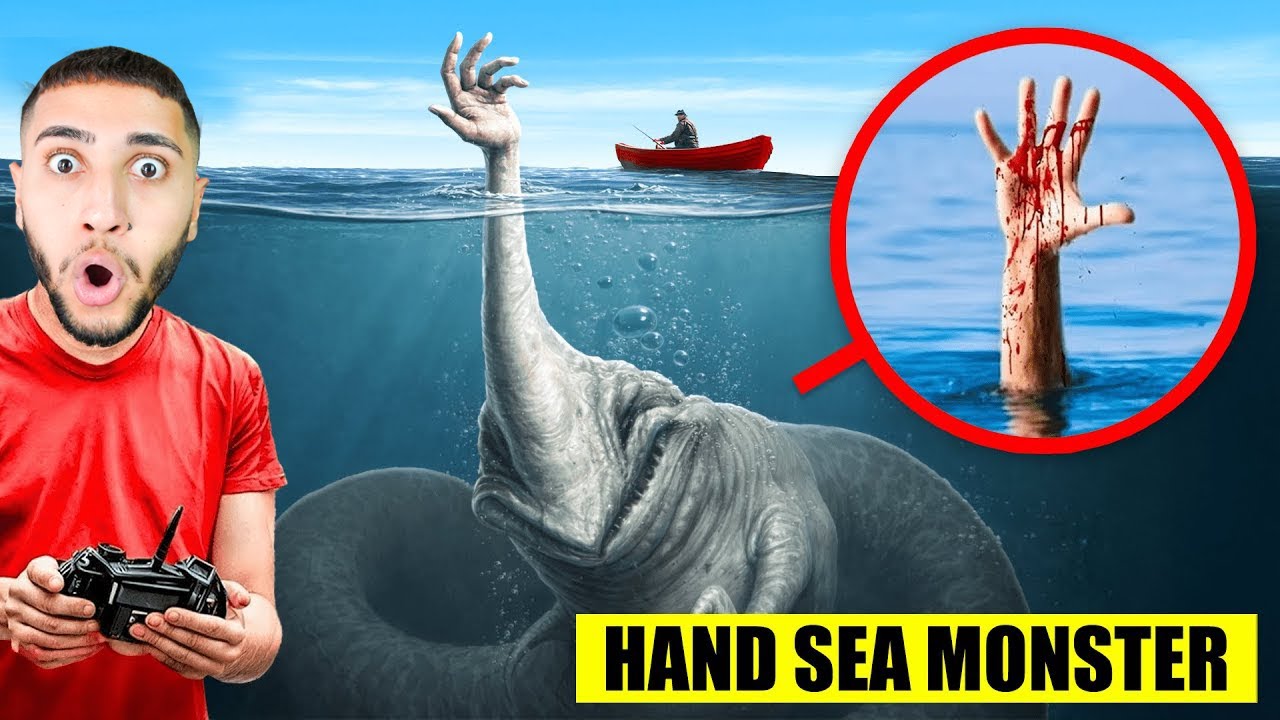 HAND SEA MONSTER DRONE KAMERALARINA YAKALANDI! (GERÇEK HAYATTA) - YouTube
