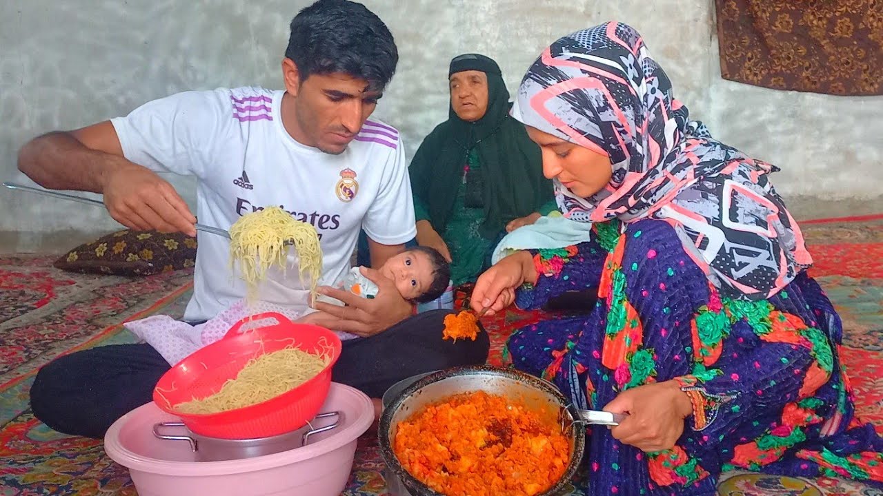 nomadic life Making delicious pasta the local way۰🍝🍜#village#nomadic# ...