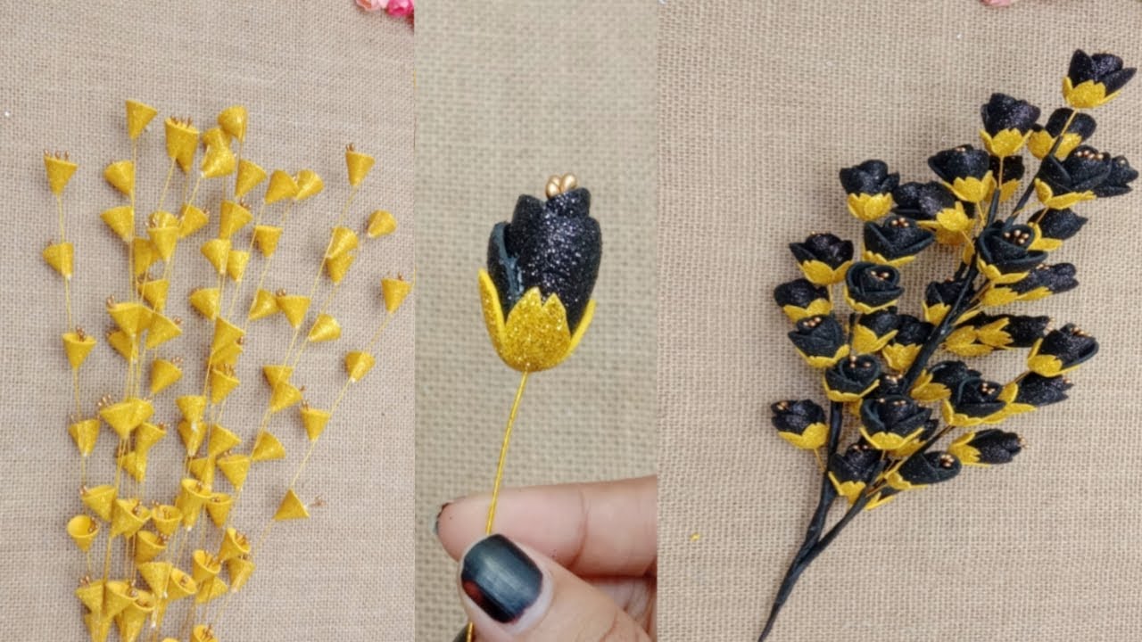 DIY Foamiran Flowers | 2 Cara membuat Bunga dari Foam - YouTube