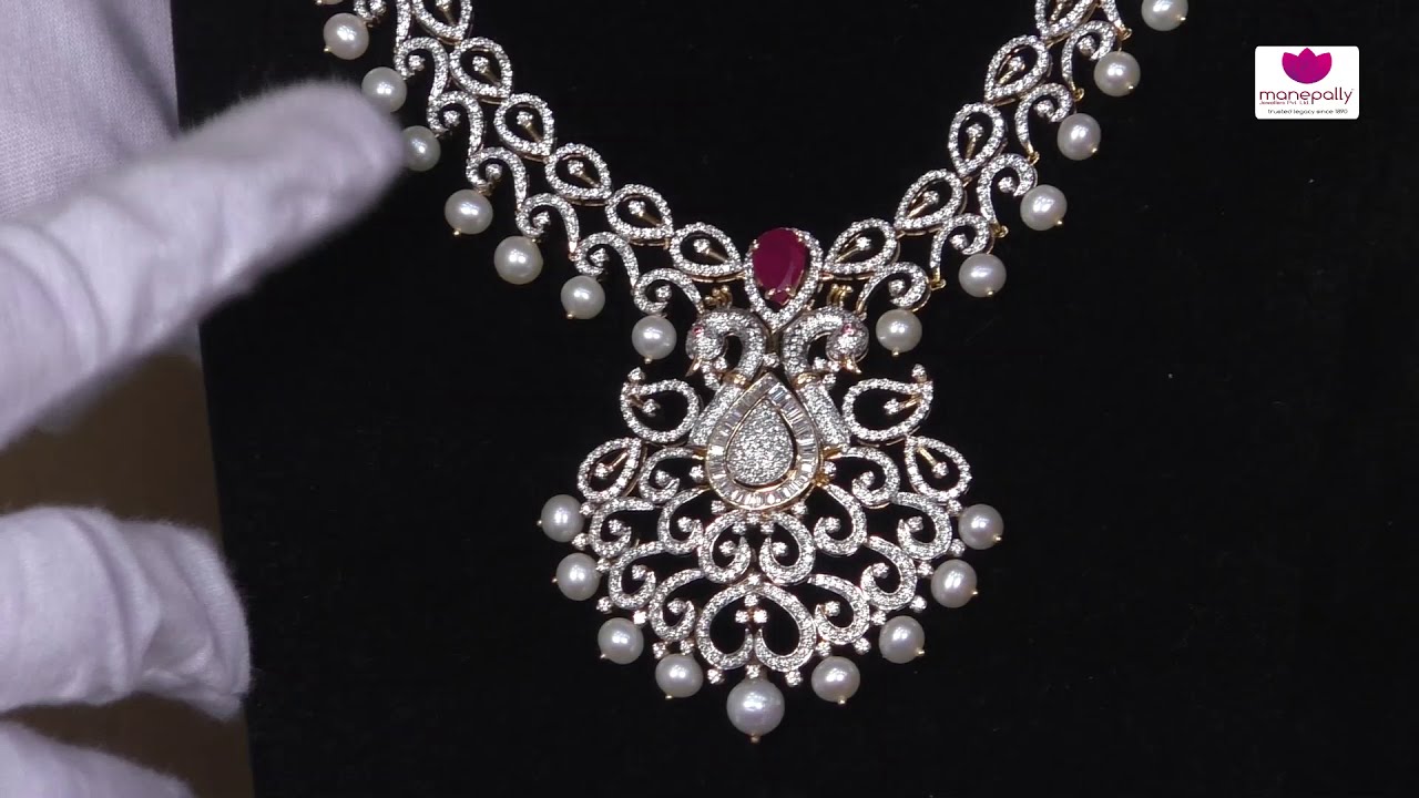 Unique Light Weight Diamond Haram Collections | EP413 | Manepally ...