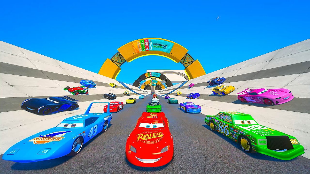Cars on the Road Race Pixar Cars Lightning McQueen & Friends Chick ...