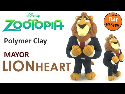 MAYOR LIONHEART (Zootopia) - Polymer Clay Tutorial - YouTube