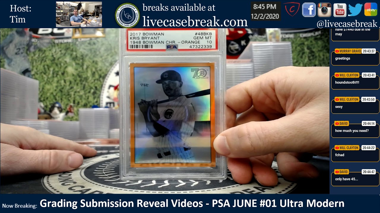 2020 PSA Grading Submission Reveal Video JUNE ULTRA MODERN #01 - YouTube