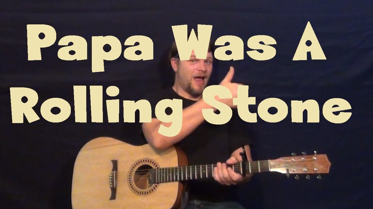 Papa Was A Rollin' Stone (The Temptations) Easy Guitar Lesson How to ...