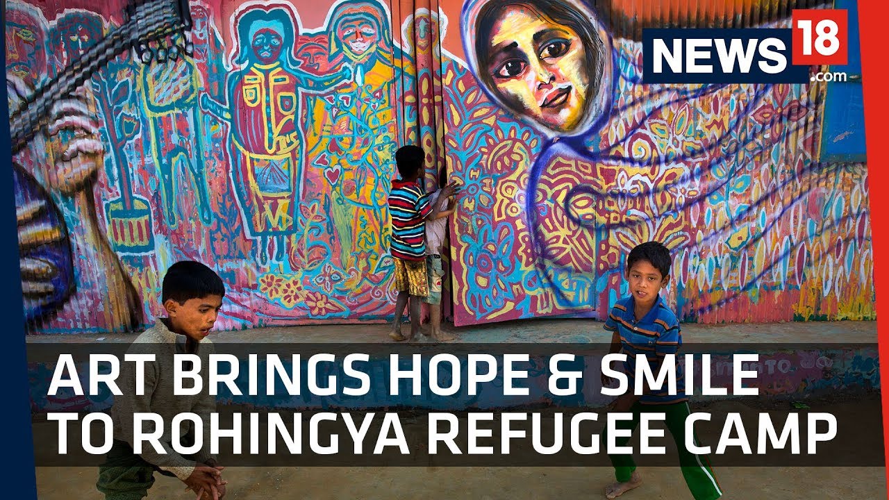 Art Brings Hope and Smiles to Rohingya Refugee Camp - YouTube