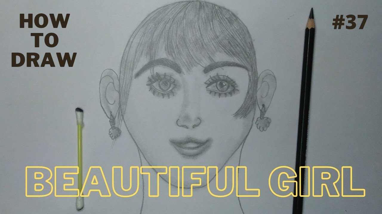 How to Draw A Beautiful Girl 👩 - YouTube
