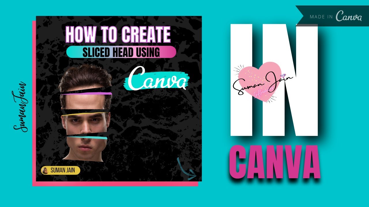 How to Create Sliced Head Effect using Canva: Canva for Beginners - YouTube