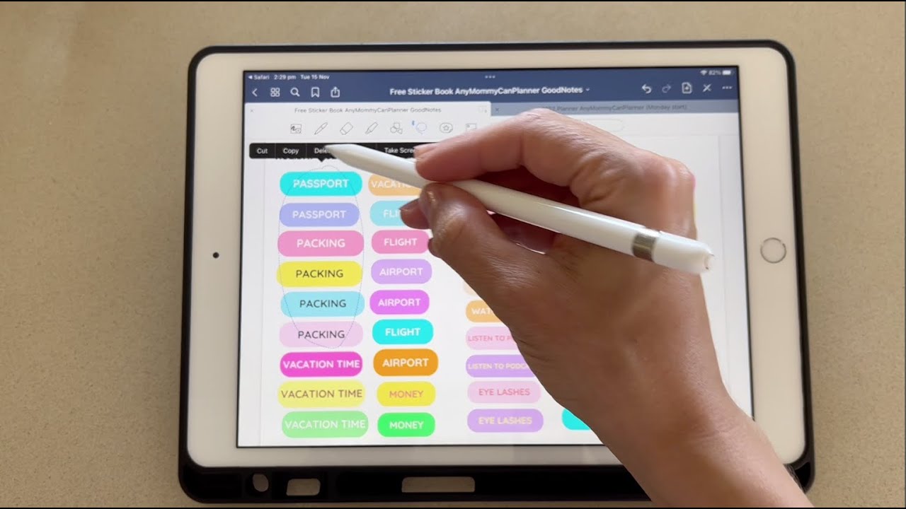 How To Use Stickers From The GoodNotes Sticker Book With Your Digital ...