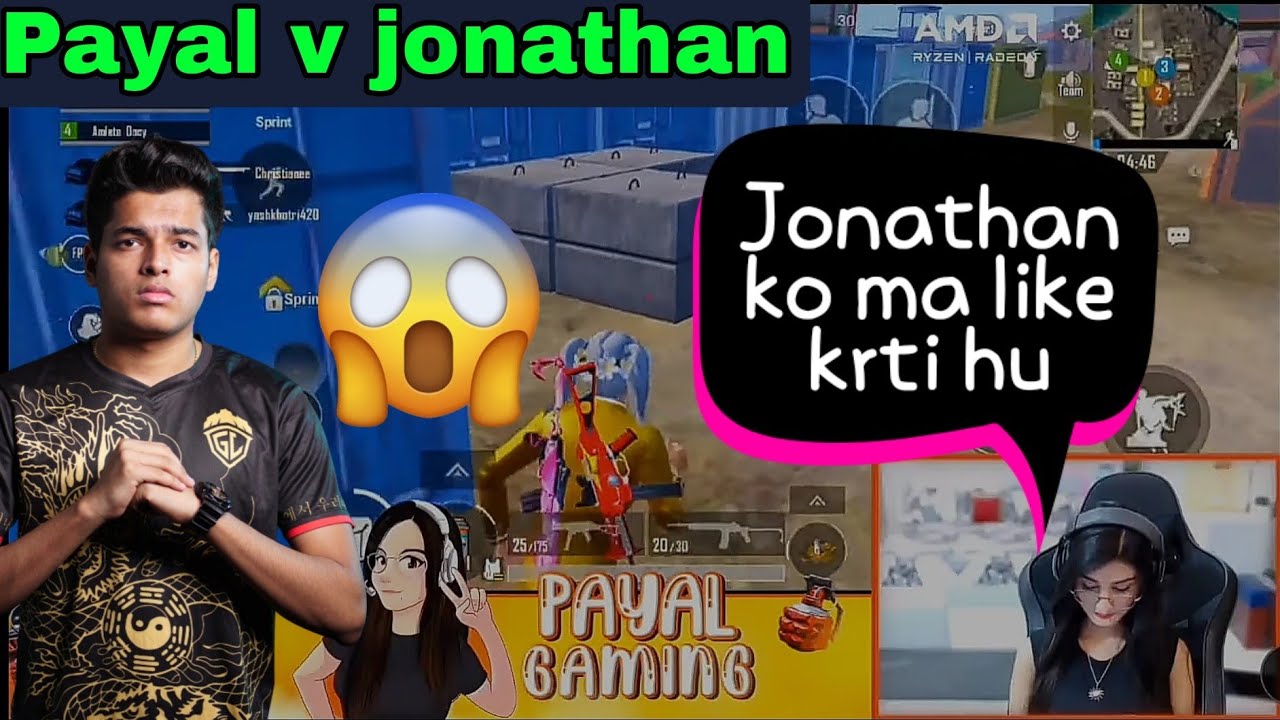 😄FINALLY PAYAL REVEALED SHE LIKE JONATHAN|INDIAN STREAMER |JONATHAN ...