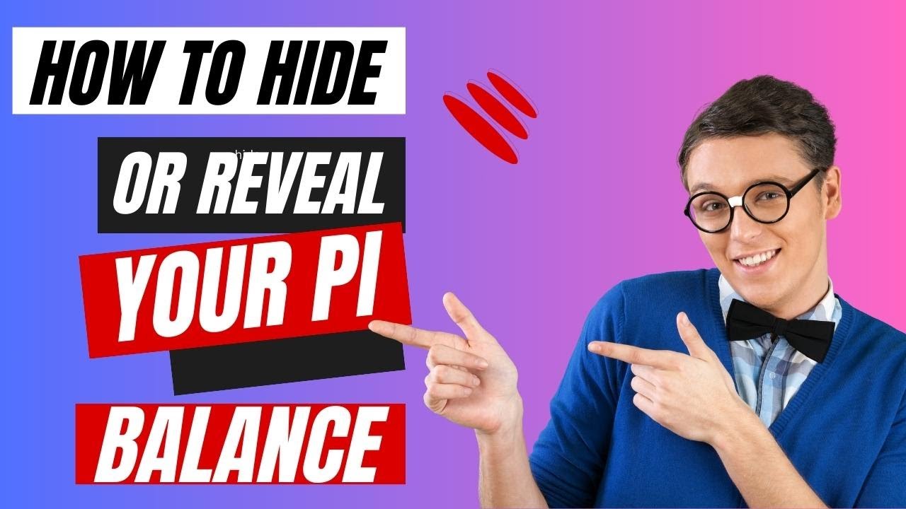 How to hide or reveal your pi balance in your home screen #crypto - YouTube
