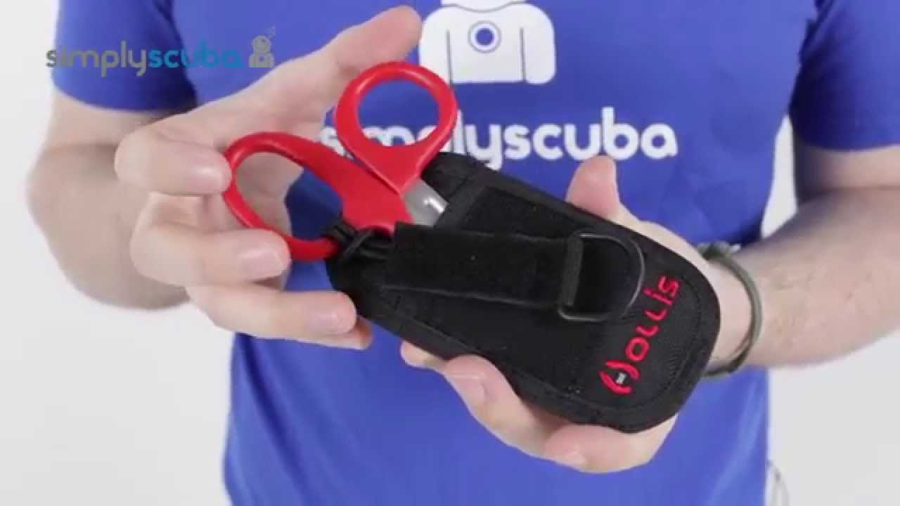 Hollis Trauma Shears with Sheath - www.simplyscuba.com - YouTube