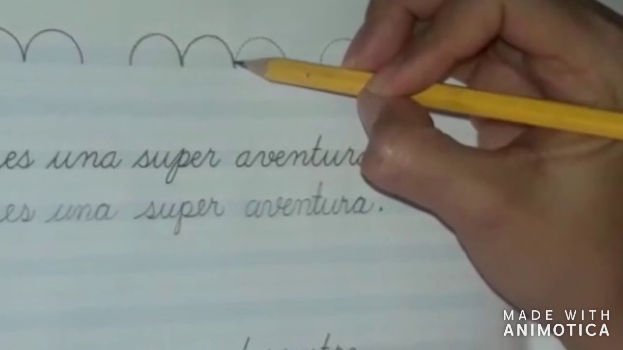 CÓMO REALIZAR PLANAS CON LETRA CURSIVA - YouTube