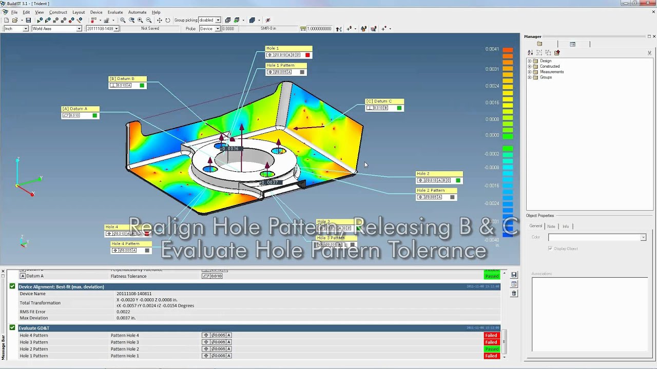 Hole Pattern Tolerance Evaluation in Build!IT - YouTube