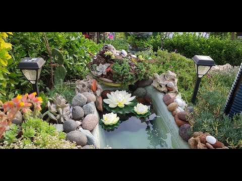 Plâstik leğenden süs havuzu nasıl yapılır | Pürçüklü TV