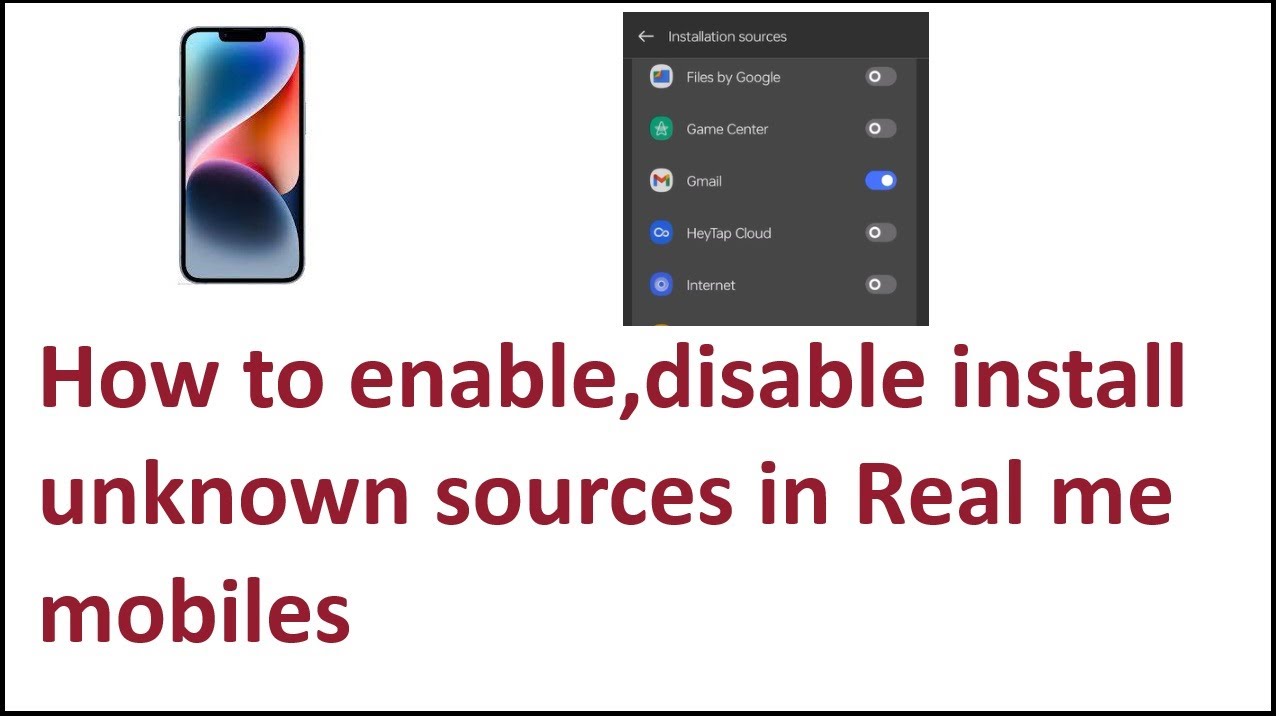 How to enable,disable install unknown sources in real me mobiles - YouTube