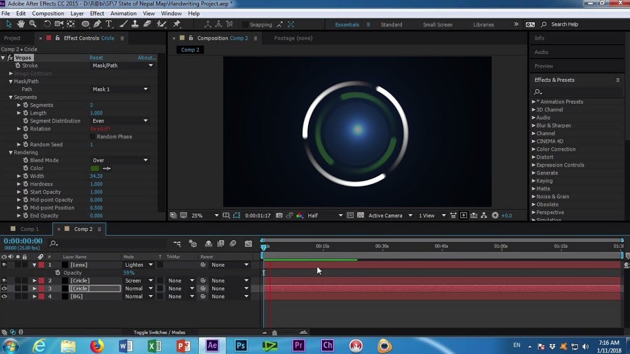 Adobe After Effects Lens CircleTutorial - YouTube