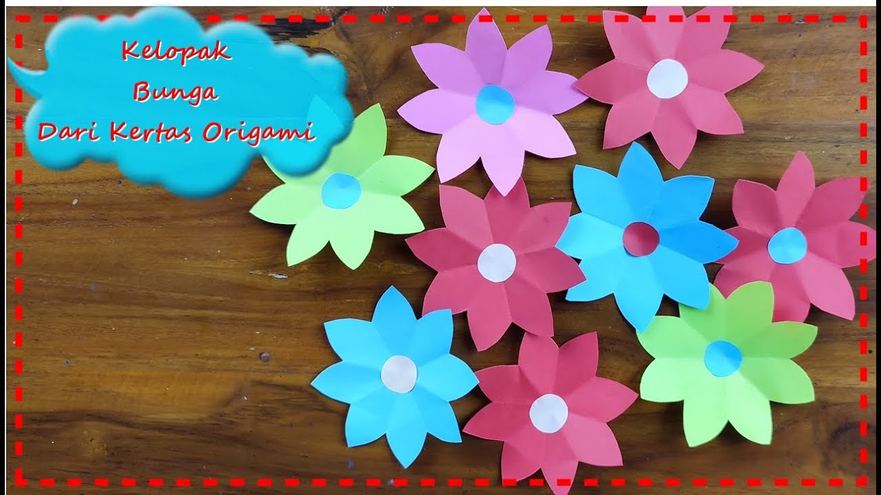 Cara Membuat Kelopak Bunga dari Kertas || Origami Bunga || easy Origami ...