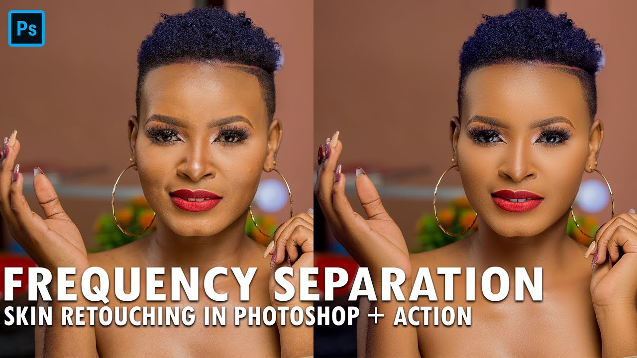 FREQUENCY SEPARATION SKIN RETOUCHING IN PHOTOSHOP + Free Frequency ...
