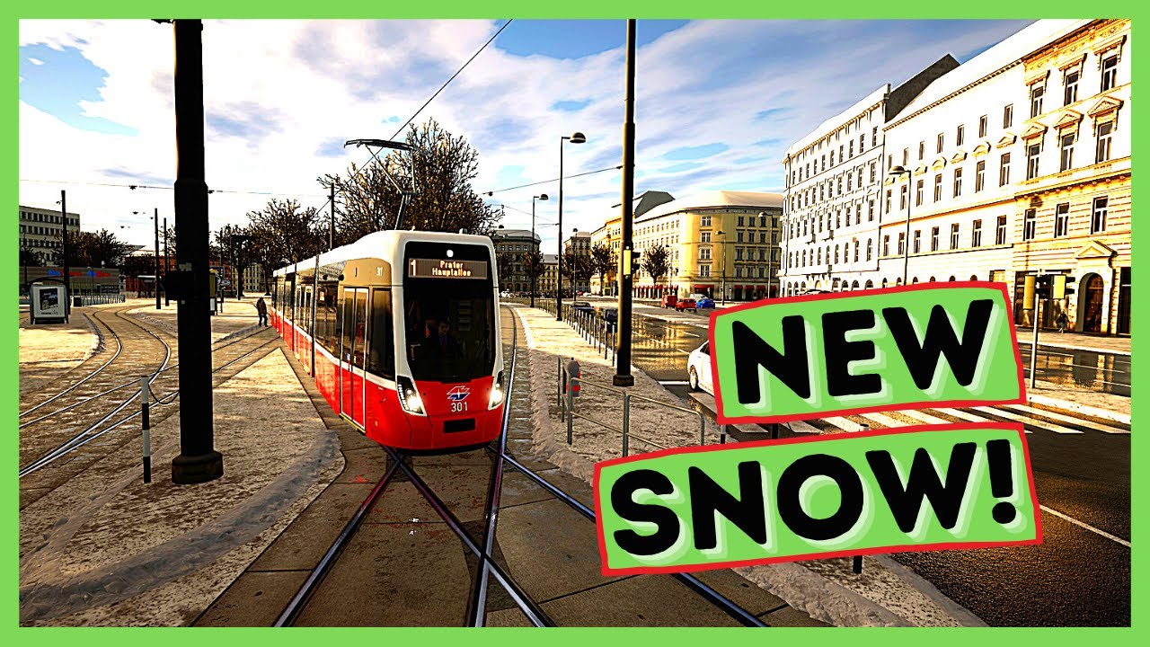 TramSim | New SNOW Winter Mode | Gameplay | Tram Simulator 2020 - YouTube