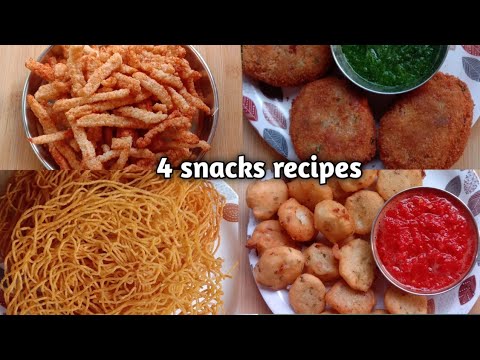 4 snacks recipes/easy and tasty snacks recipes/cookwithrajni - YouTube