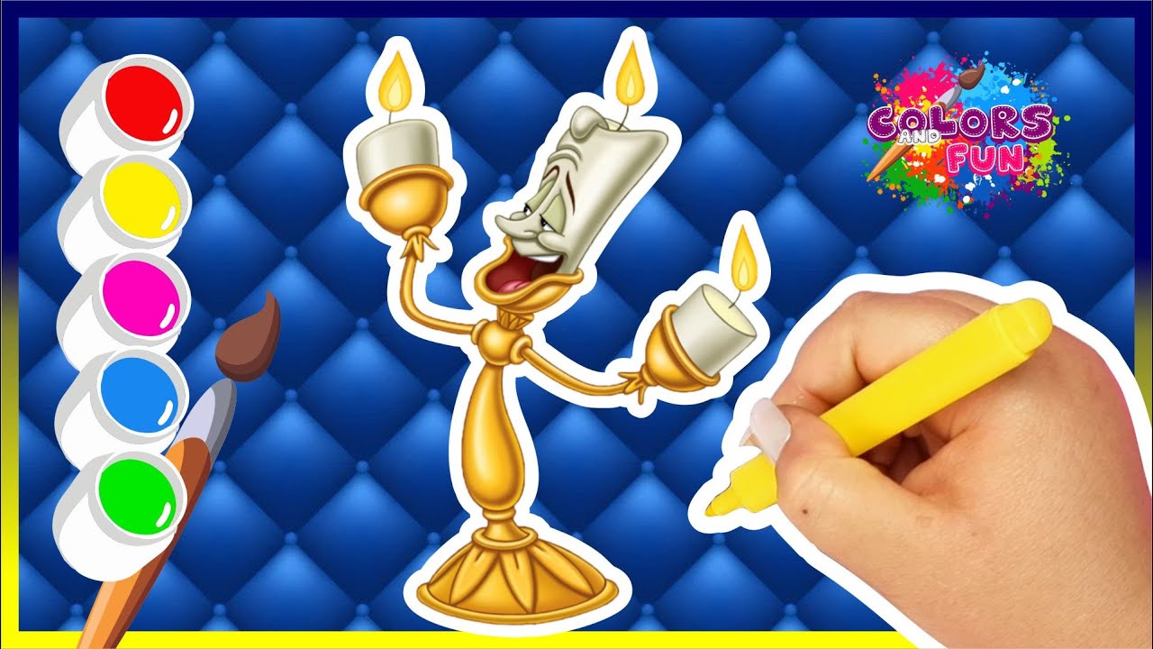 Lumière from Beauty and the Beast How to draw and paint? - Colors and ...