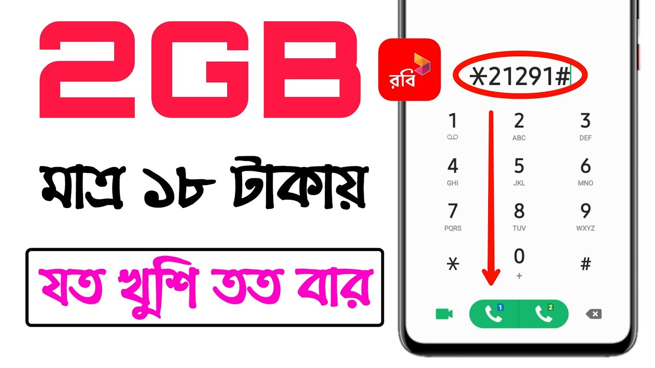 Robi New Internet Offer 2020 | Robi 2GB Internet Pack Only 18 Taka ...