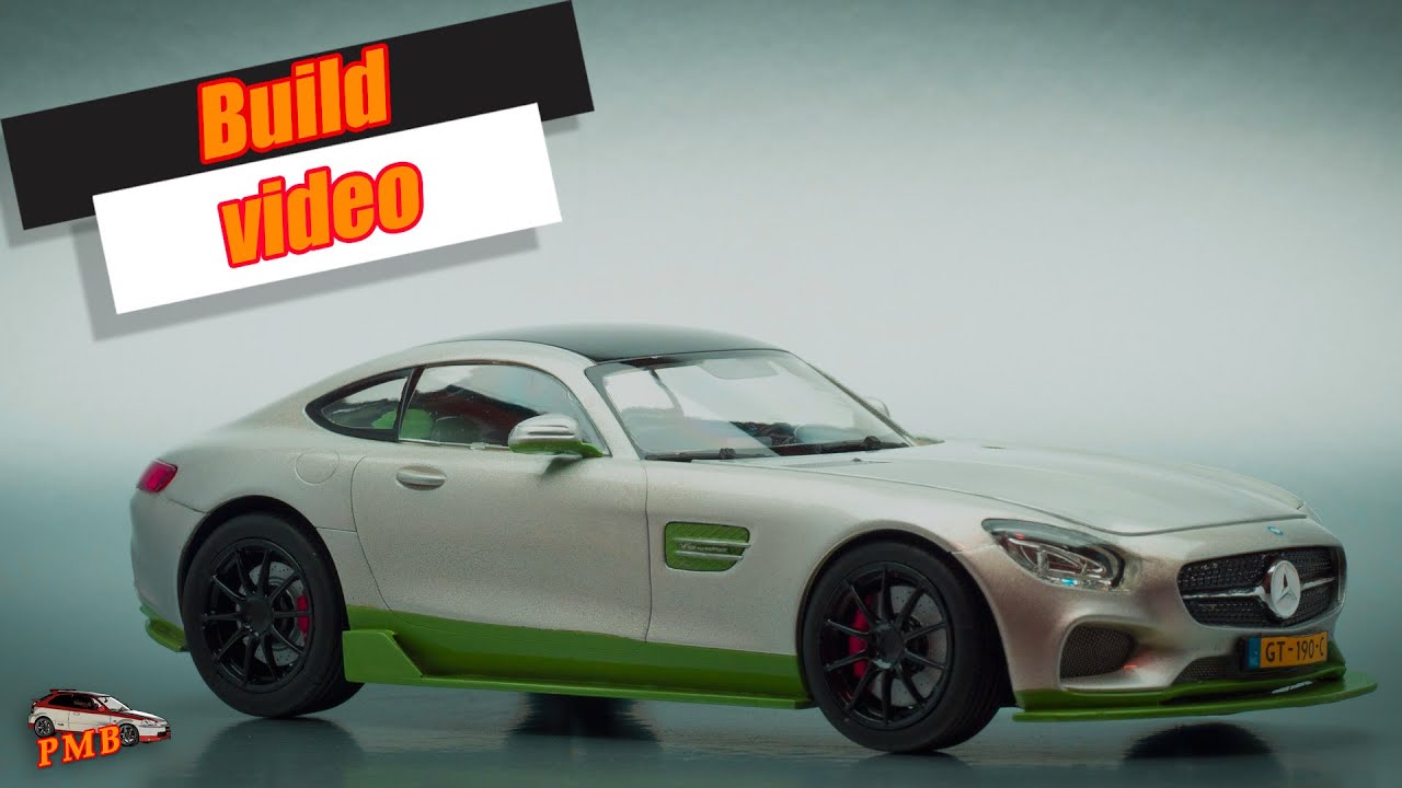 Painting car body Mercedes AMG GT 1/24 Scale model I step by step build ...