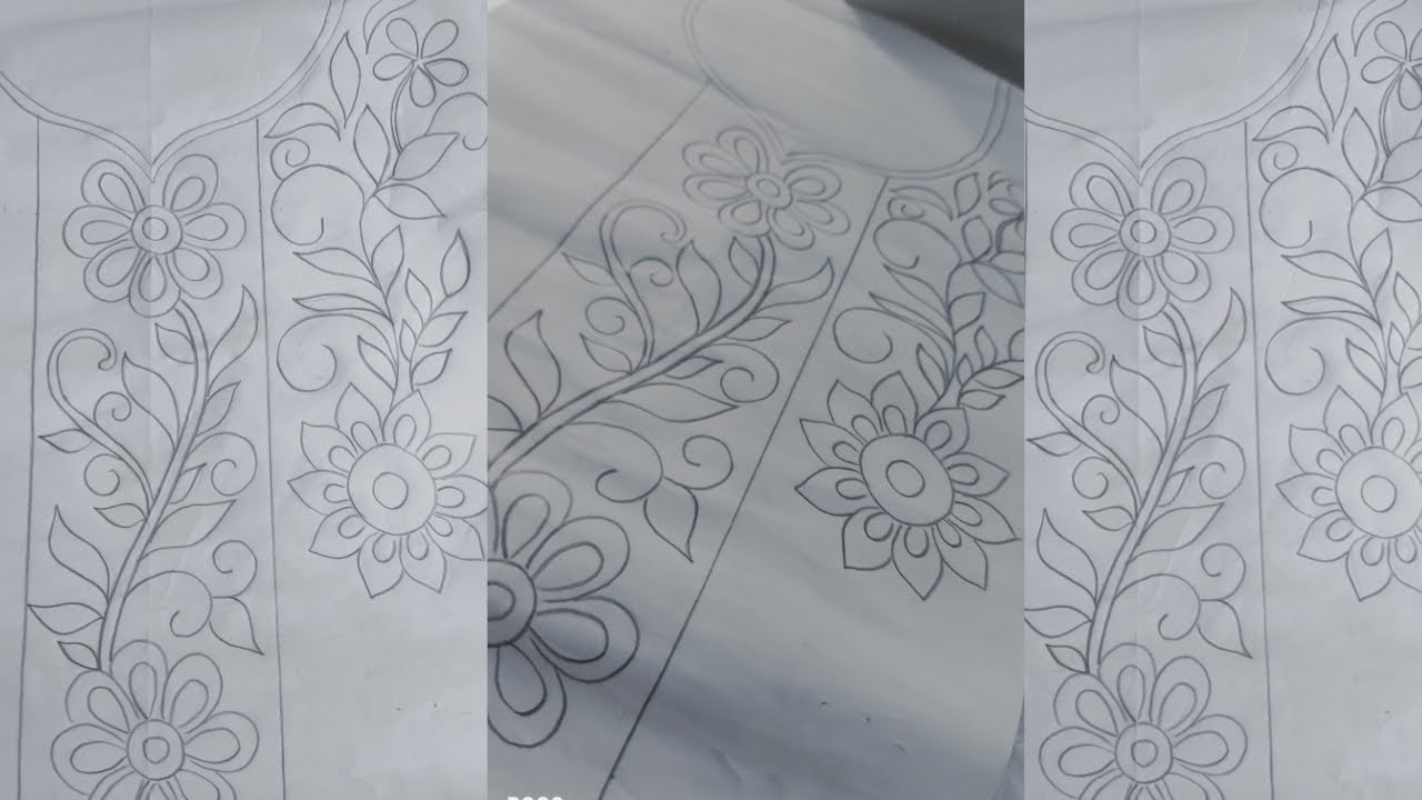 New phulkari jama golar design 🌺🌺#design #drawing - YouTube