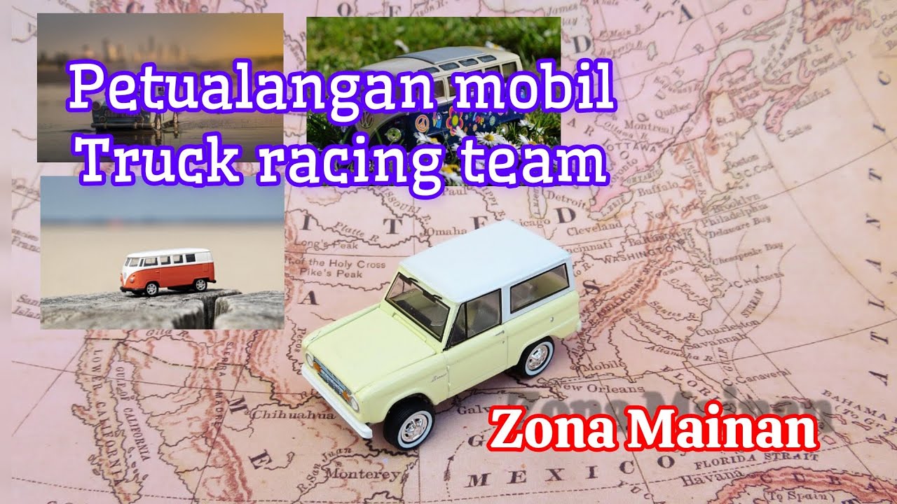 Balapan mobil truck racing roda besar mobil mainan truk monster - YouTube