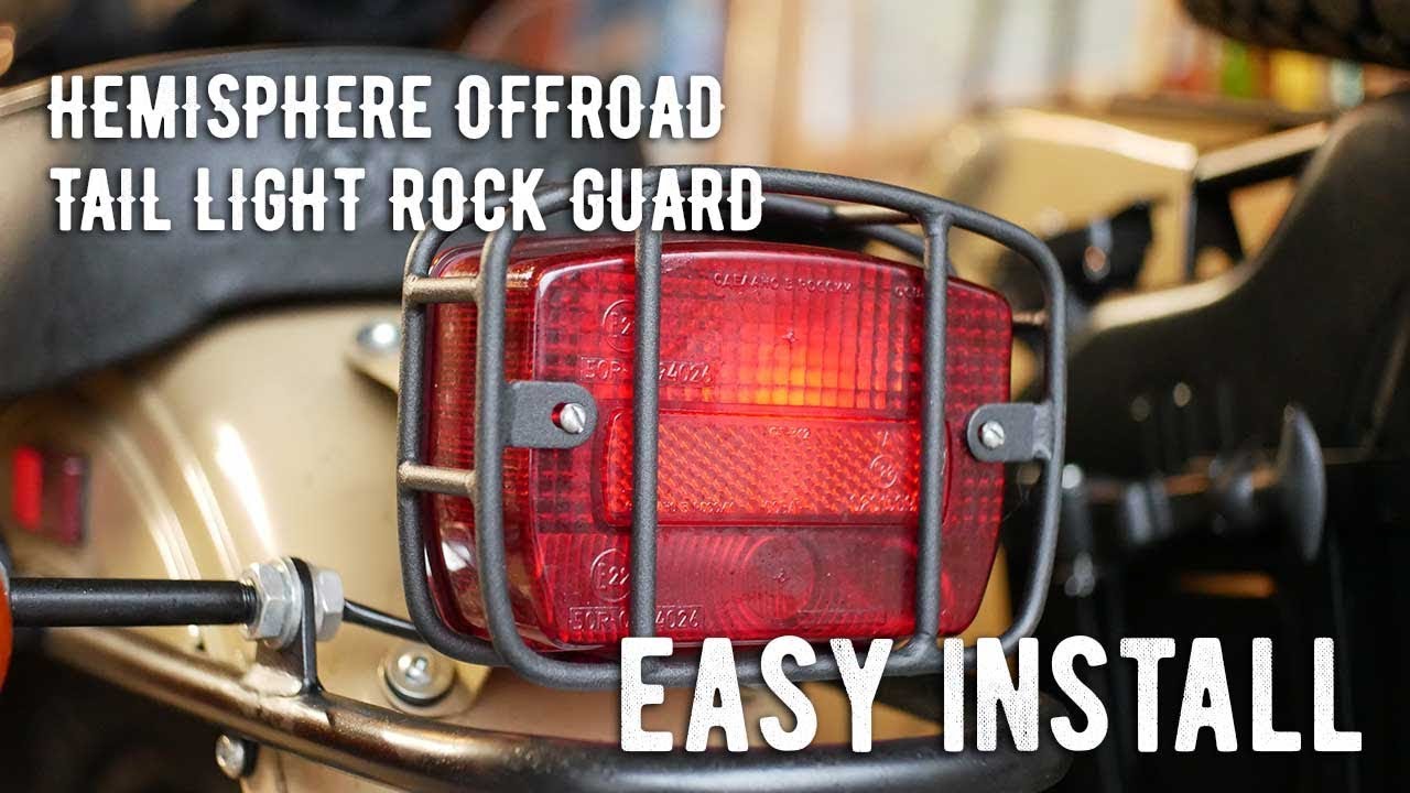 Hemisphere Offroad Tail Light Rock Guard Installation on a 2018 Ural ...