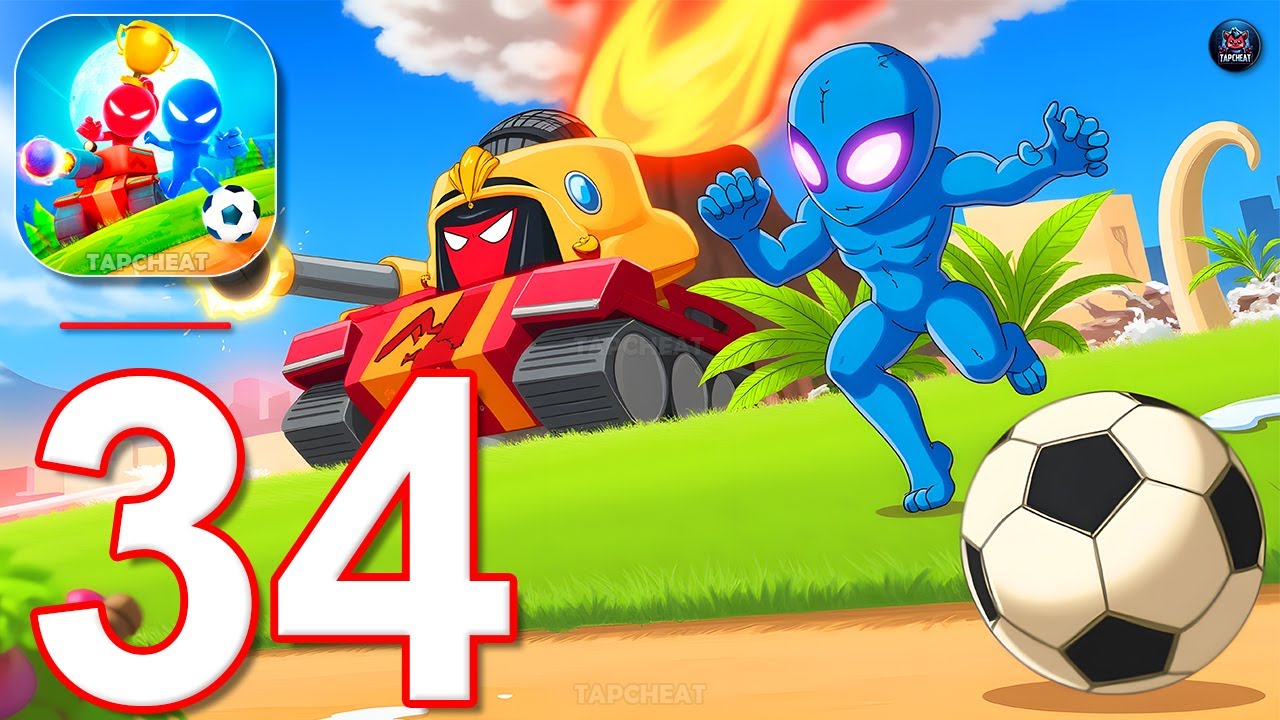 Stickman Party - Gameplay Part 34 - Tournament Mode 1 2 3 4 Players Free Random MiniGames ...