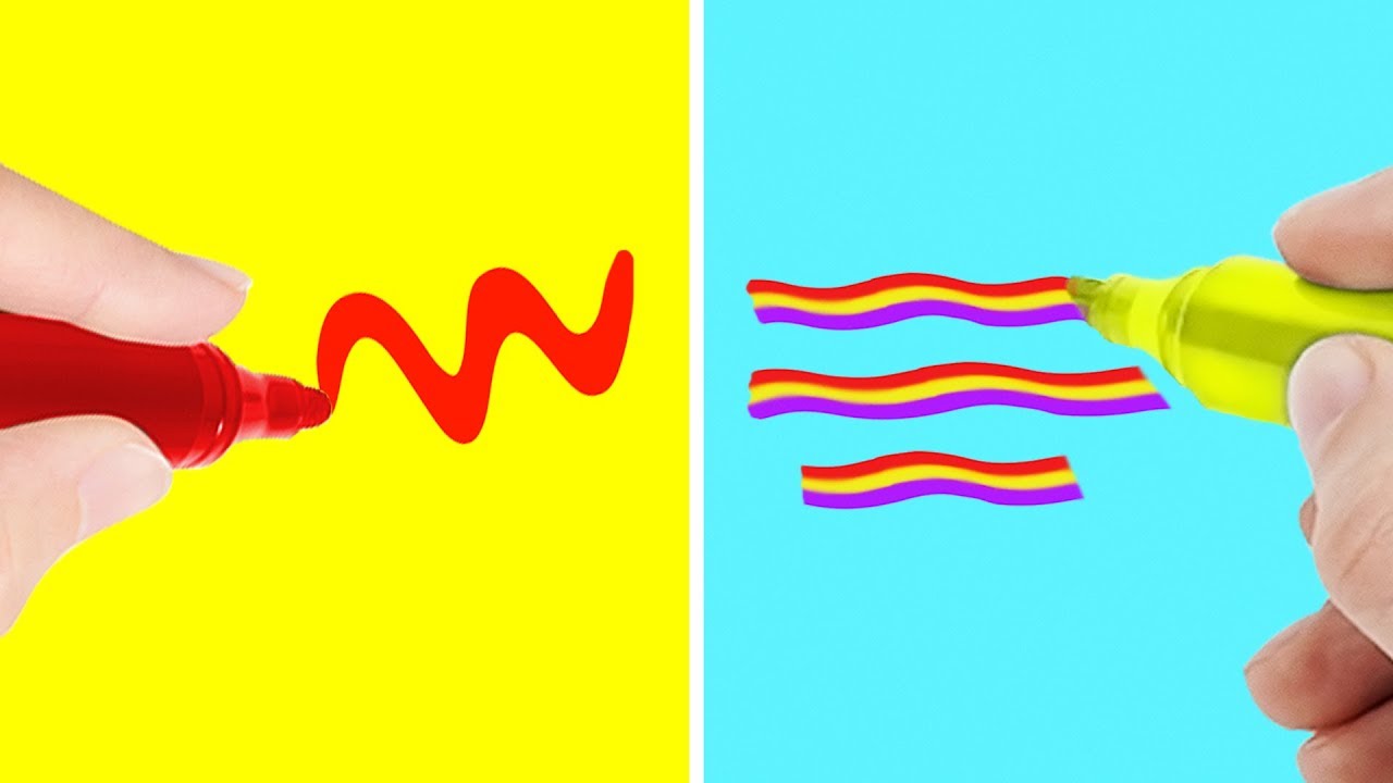 21 COOL HACKS WITH SCHOOL SUPPLIES - YouTube