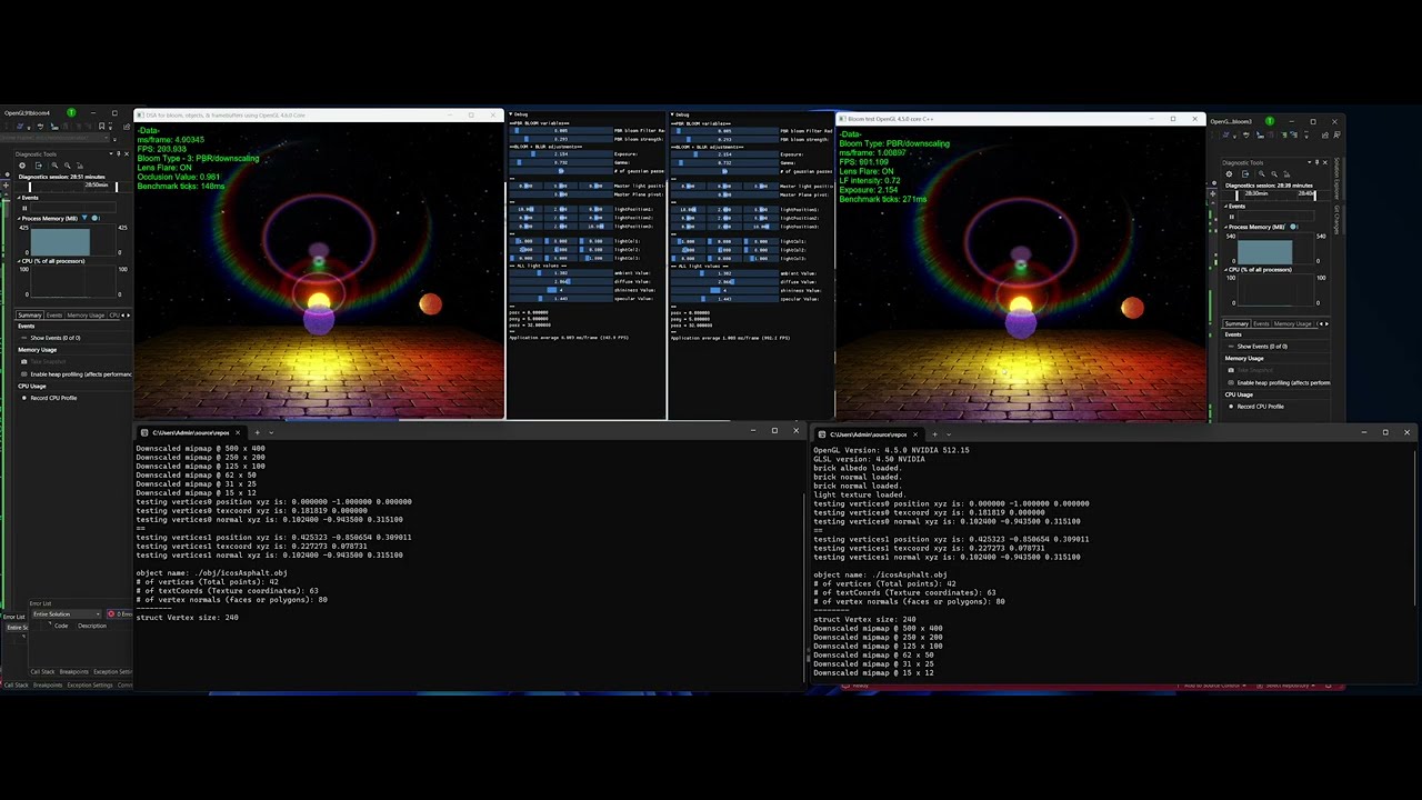 OpenGL 4.6.0 core Direct State Access comparison benchmarking with Visual Studio 2022 C++ - YouTube