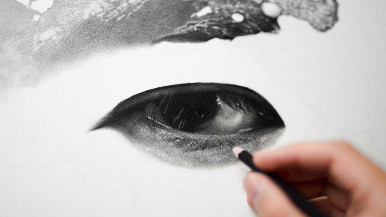 Hyperrealism Eye Pencil Drawing Timelapse | How I Stay Focused While ...