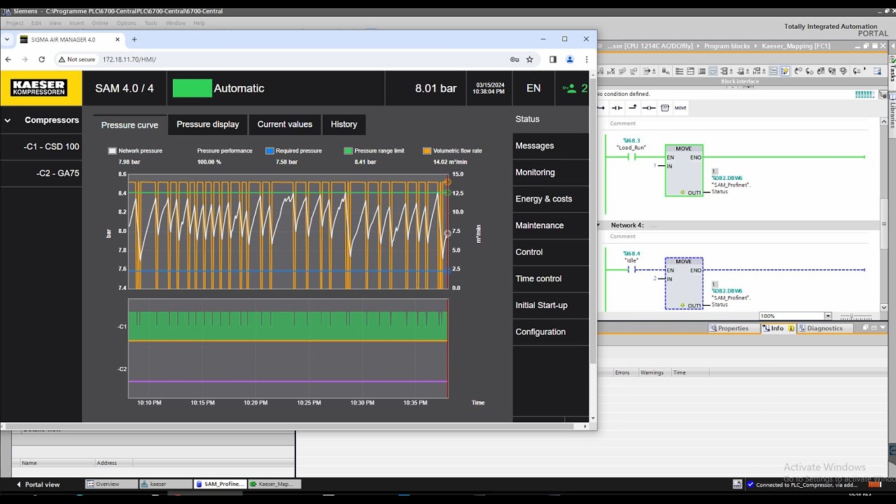 Kaeser SAM Profinet Configuration to Siemens PLC TIA Portal Programming ...