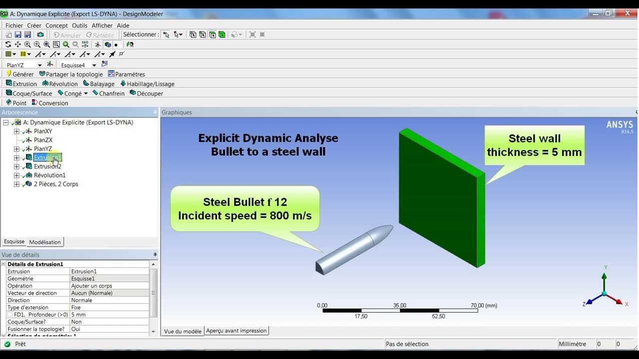 Ansys : Impact bullet - YouTube