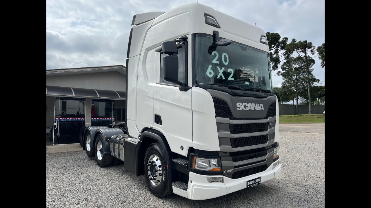 Scania R 450 6x2 ano 2020/20 Branco Susp. Ar Valor: R$ 658.000,00 ...