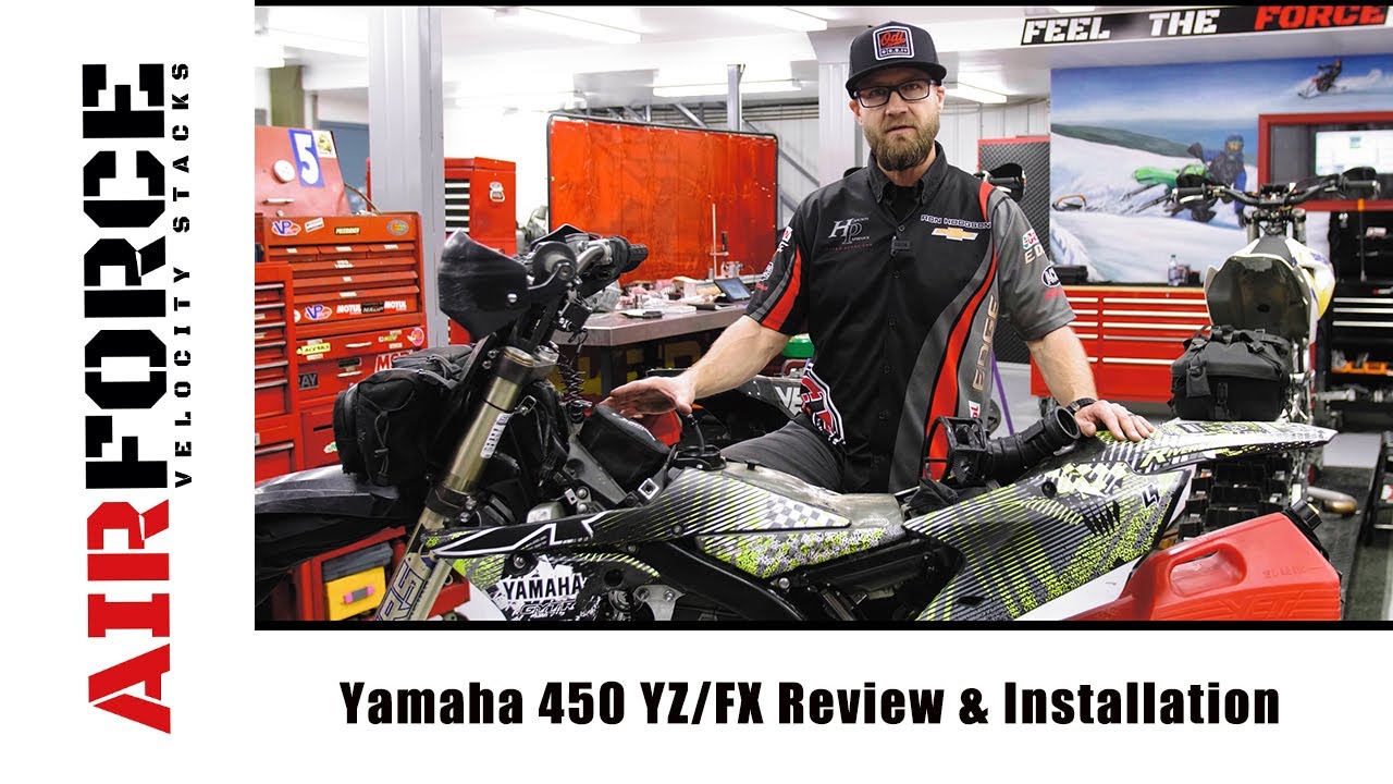 Airforce Velocity Stacks Yamaha 450 YZ/FX Review & Installation - YouTube